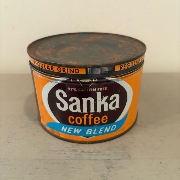 Maxwell House | Kitchen | Vtg Sanka Coffee Tin With Lid | Poshmark